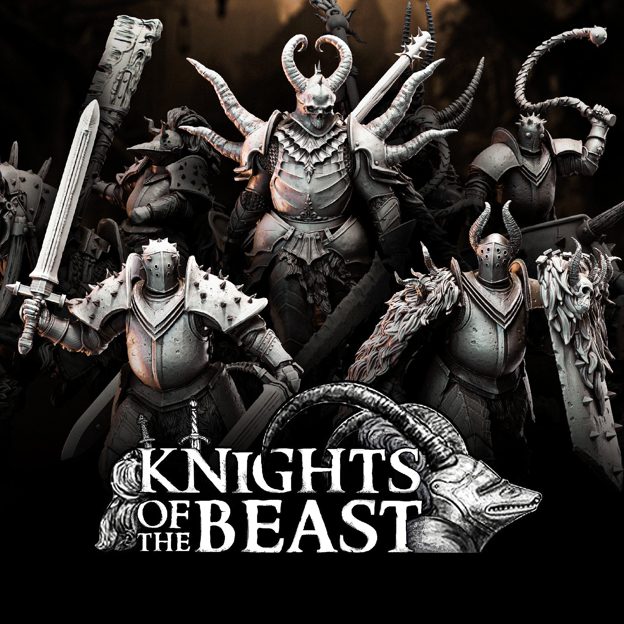 Knights of the Beast - Dark Fantasy Evil Knight Miniatures – Bestiarum ...