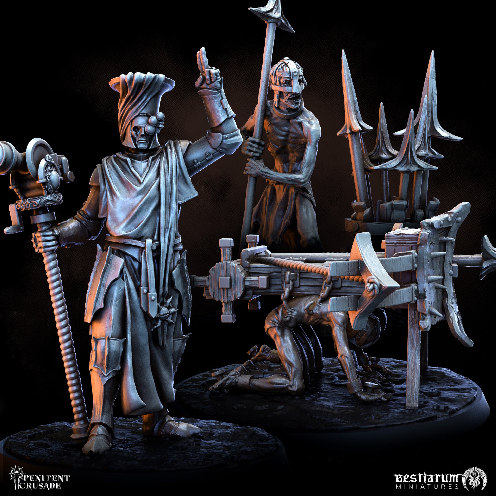 Crusade Engineer & Siege Bow | STL | Penitent Crusade – Bestiarum Games