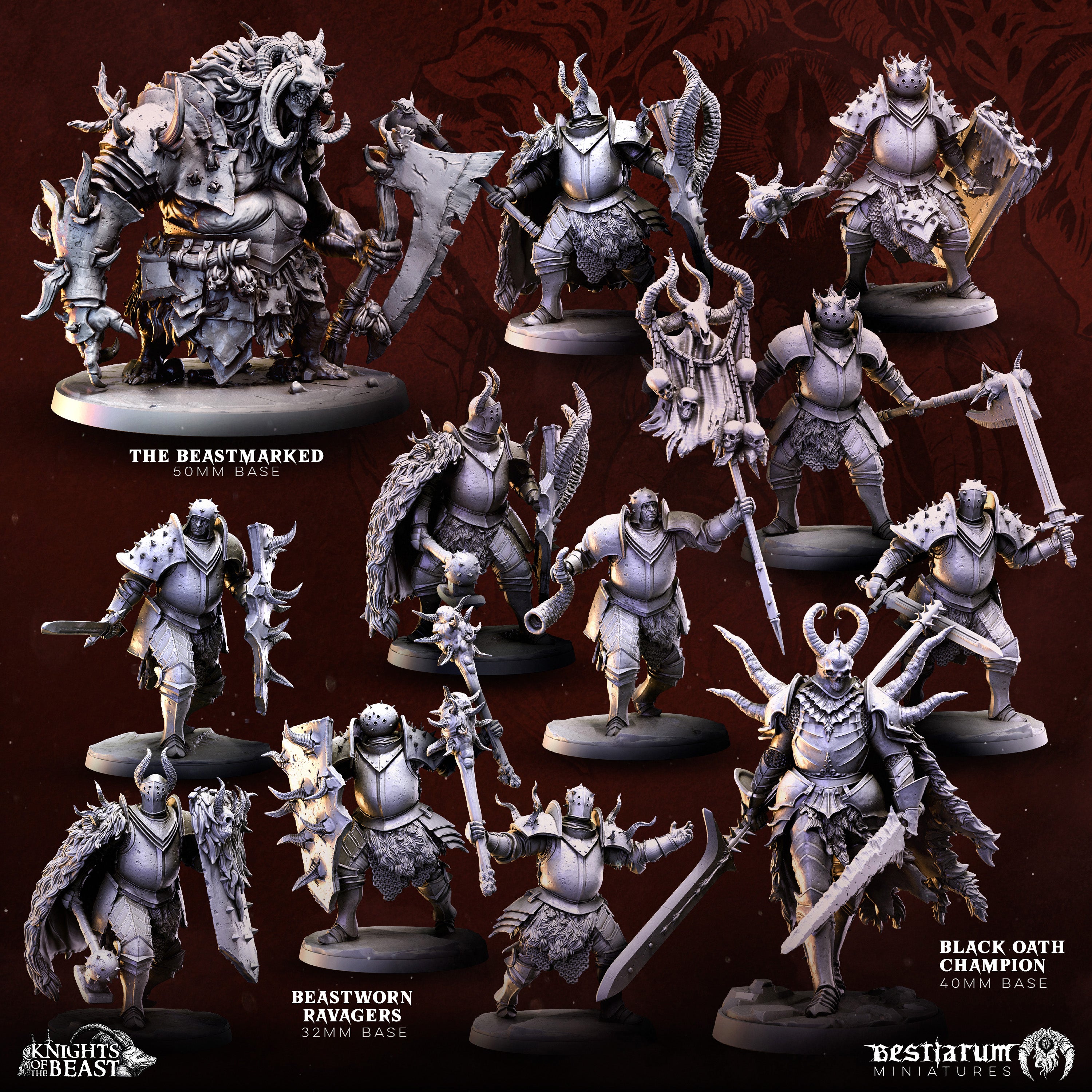 Chaos Knight Army Set | Knights of the Beast – Bestiarum Games