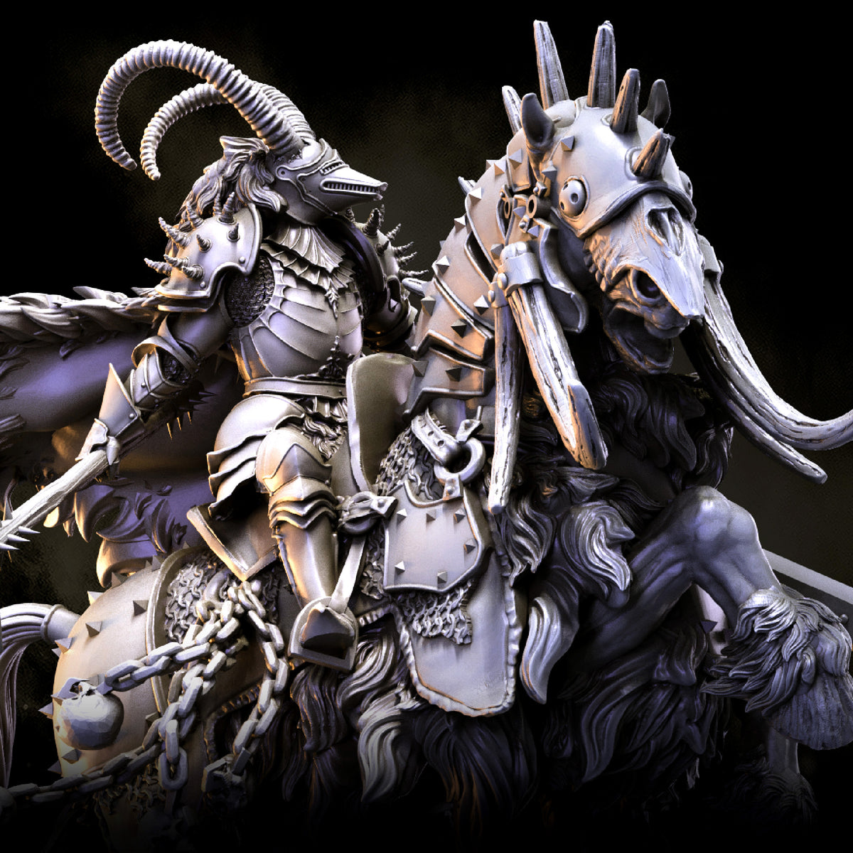 Knights of the Beast - Dark Fantasy Evil Knight Miniatures – Bestiarum ...