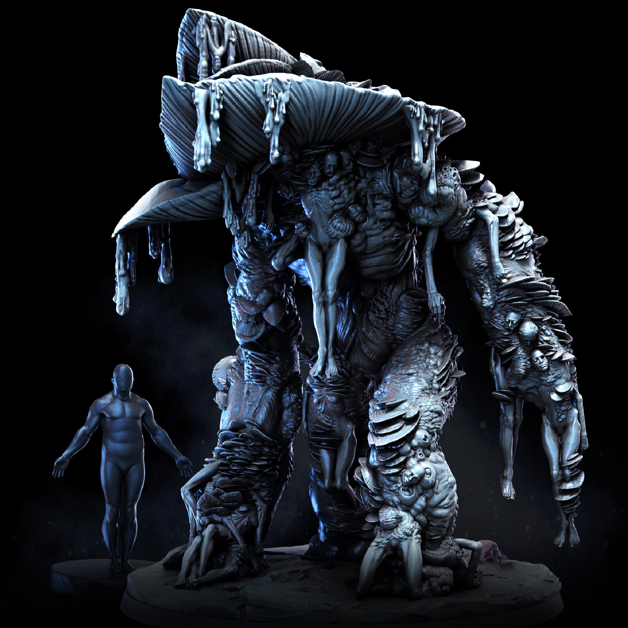 Mycelial Shambler | STL | Mycena Mortifera – Bestiarum Games