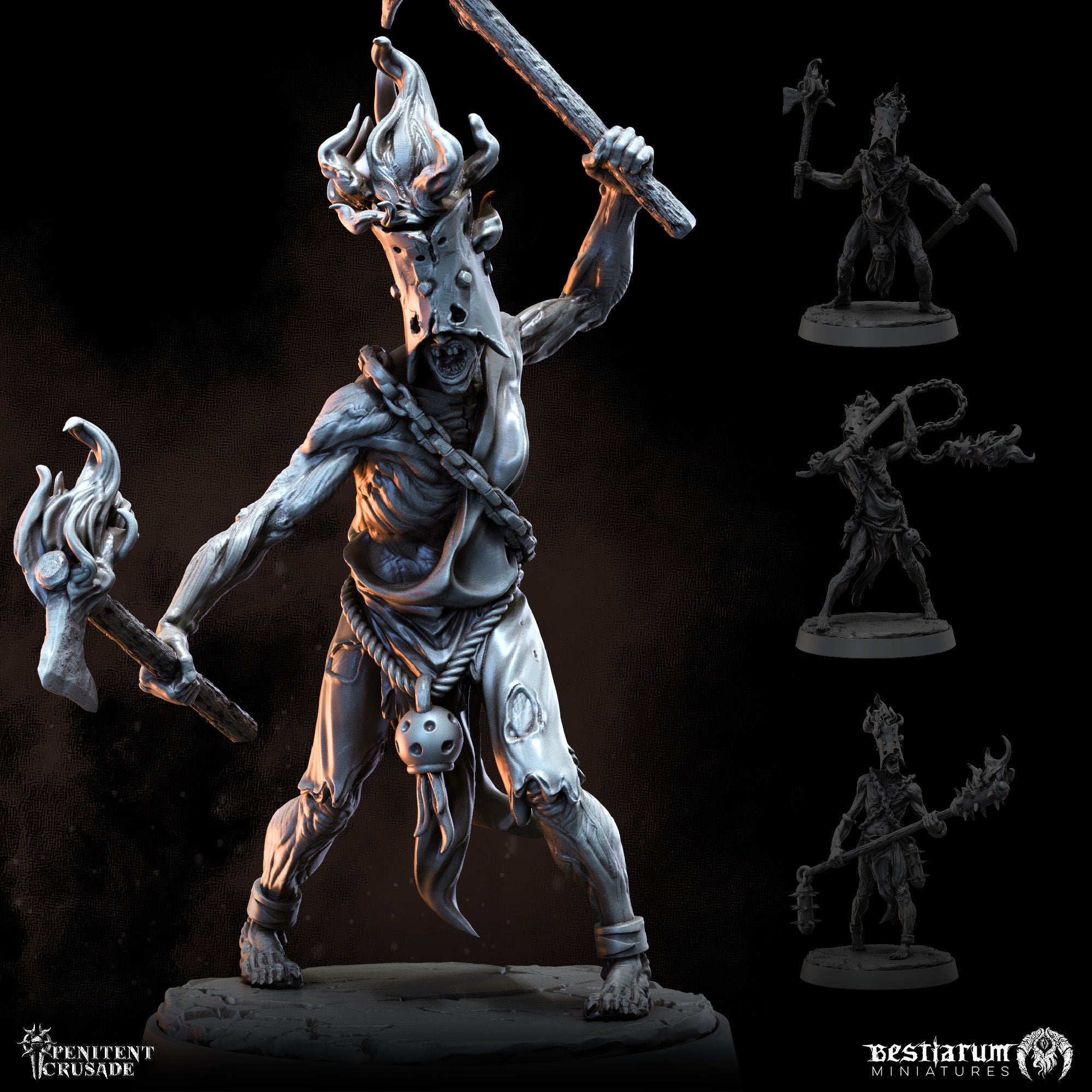 Flamebound Husks | STL | Penitent Crusade – Bestiarum Games