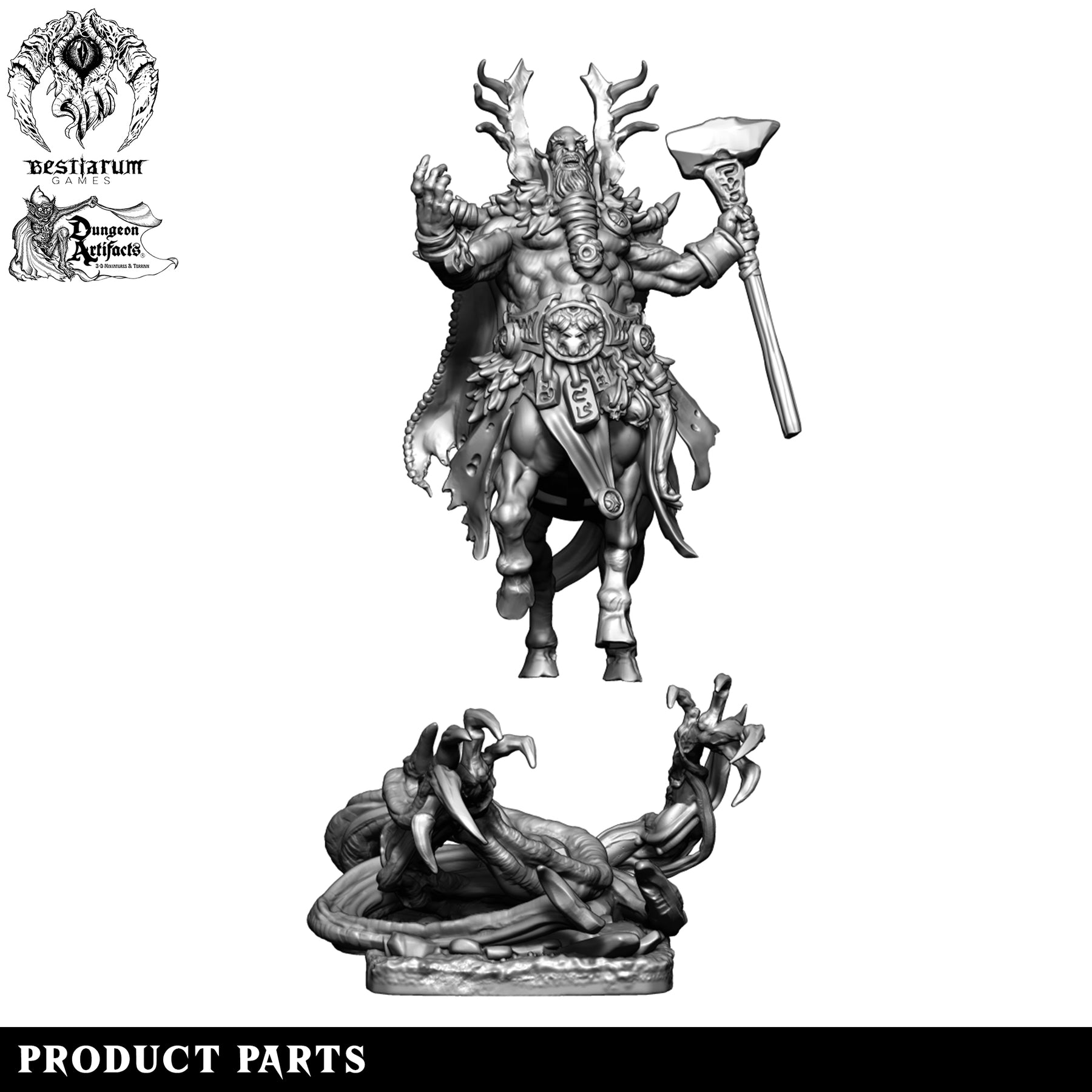 Centaur Druid | STL | Wrath of the Wilds – Bestiarum Games